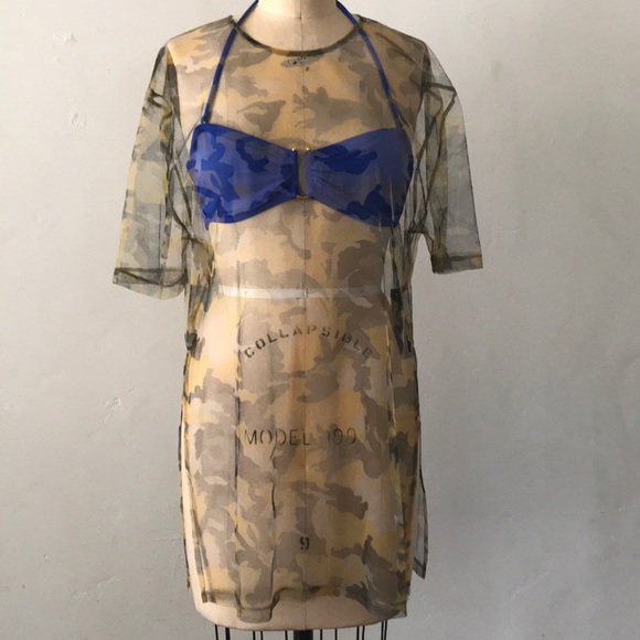 Tops | Oversized Mesh Camouflage Tee | Poshmark
